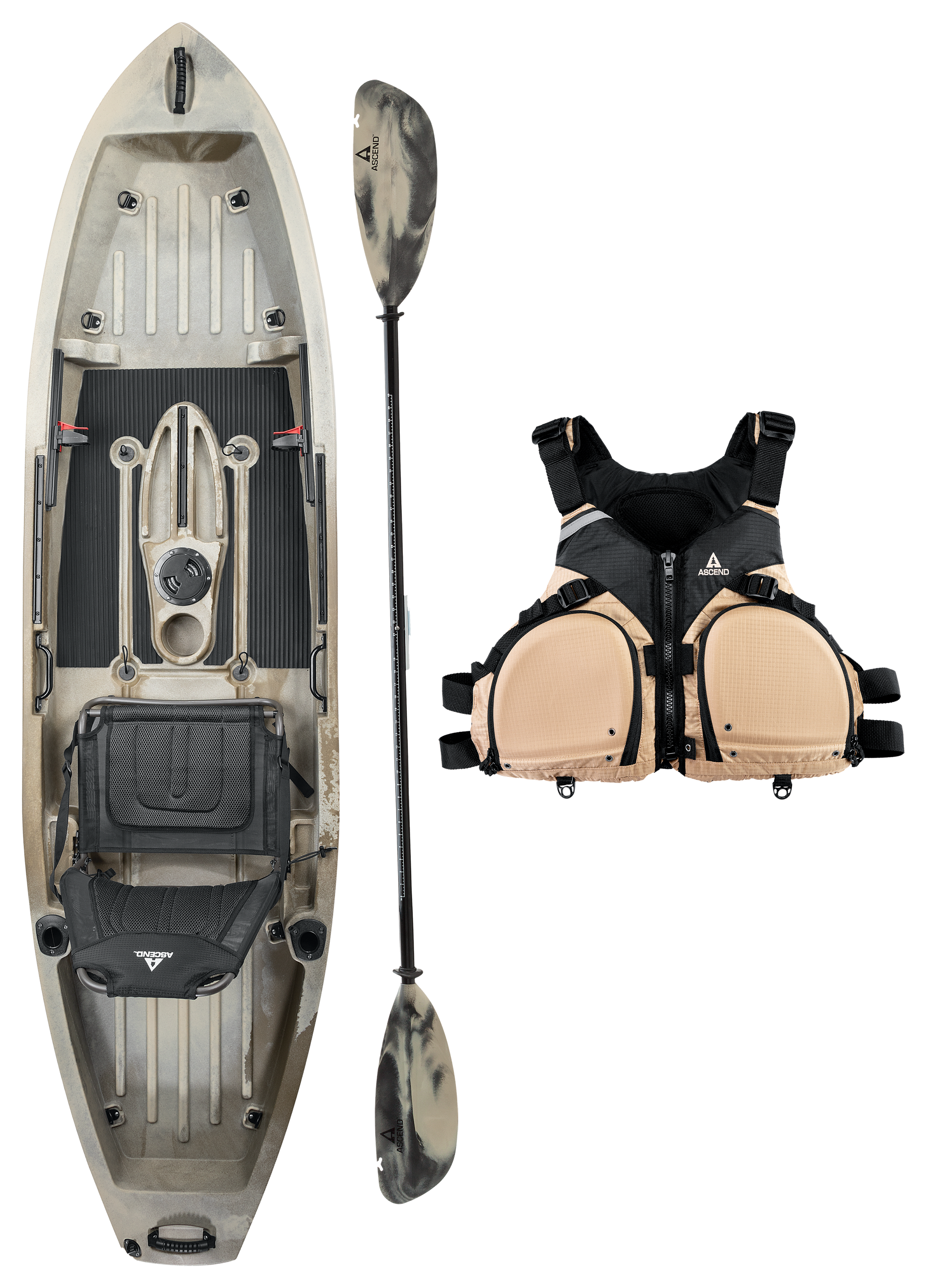Ascend 10T Desert Storm Sit-On-Top Kayak with Enhanced Seating System ...